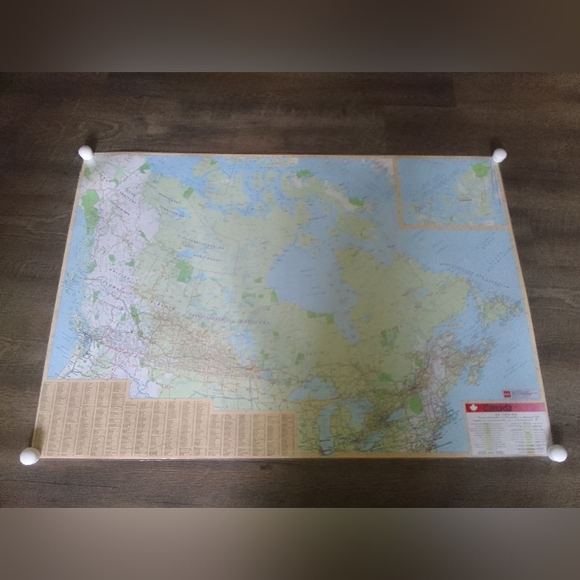 Office | Large Laminated Wall Map Of Canada 39x27 201 | Poshmark